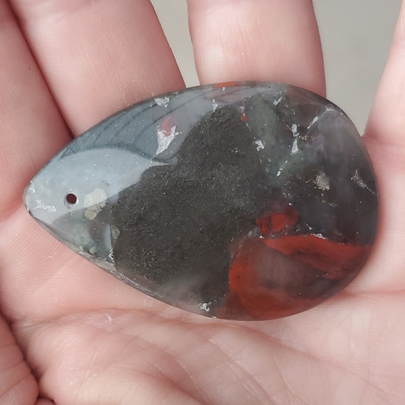 Handmade | Jewelry | New Natural Chicken Blood Stone Teardrop Unisex ...